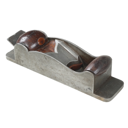 An iron mitre plane 10 3/4" x 2 3/4" with rosewood infill and wedge ...