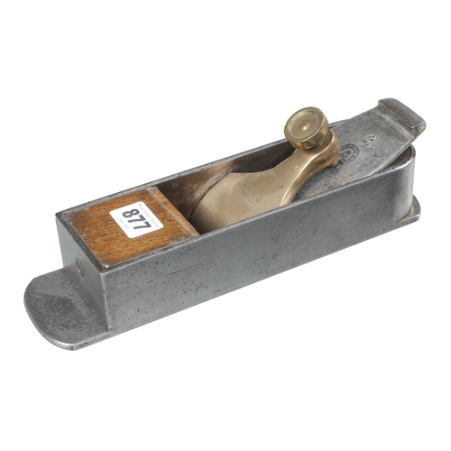 A 10 1/2" d/t steel mitre plane by SPIERS with rosewood infill and 2 1/ ...