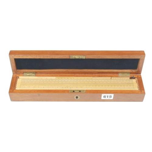 A set of boxwood scale rules and offsets by ASTON & MANDER in mahogany ...