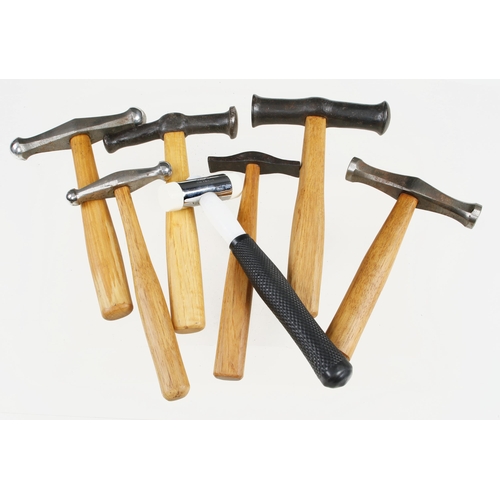 Six planishing hammers G++