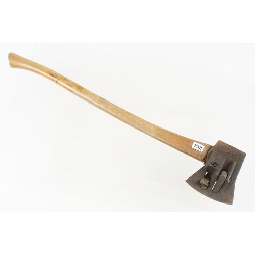 A USA Chopper No 1 axe with internal wedges to aid splitting G