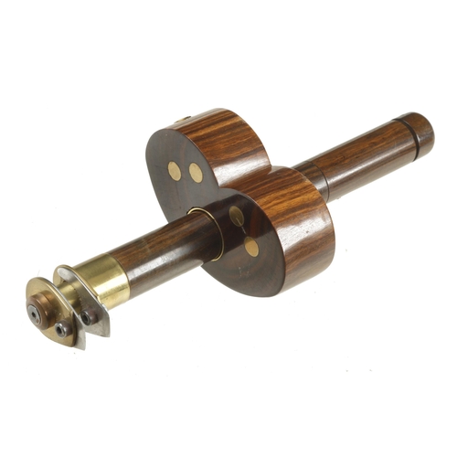 A recent super quality figured rosewood and brass veneer gauge with ...