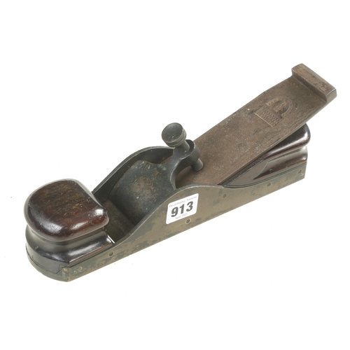 An unusual nice quality gunmetal mitre plane 11" x 2 1/2" with shapely ...