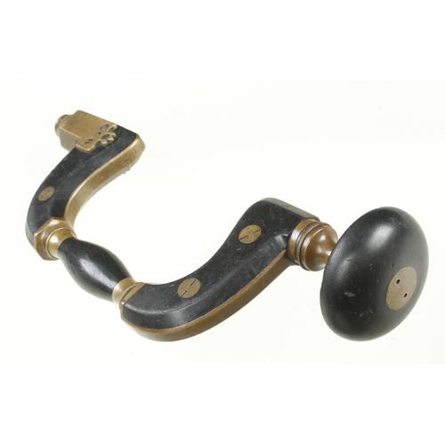 A very rare SIMS brass framed ebony brace with ebony head, these braces ...