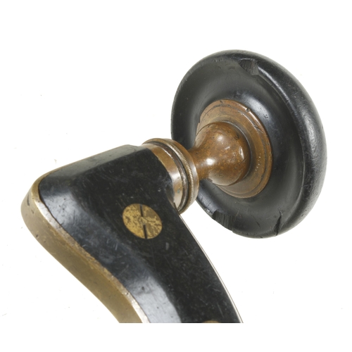 A very rare SIMS brass framed ebony brace with ebony head, these braces ...