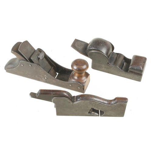 A small iron rebate plane (crack to casting) and two other planes G-