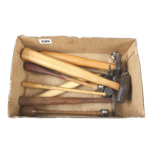 Eight jeweller's small hammers G+