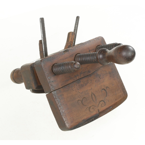 A European triple screwstem croze marked 1847 lacking nicker iron and ...