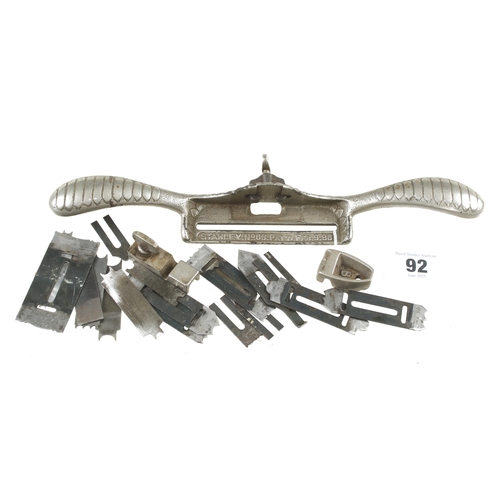 A STANLEY No 66 hand beader with two fences and numerous cutters G++