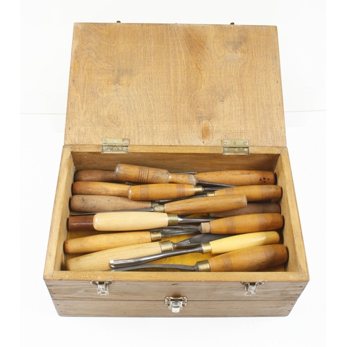 A working kit of 48 carving tools by ADDIS, WARD etc in 3 tier box G++
