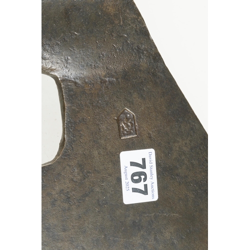 A goosewing axe with touch mark and 11" edge G+