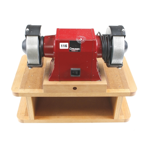 A 6" CREUSEN Powerline grinder on wood stand 240v Pat tested Not for ...