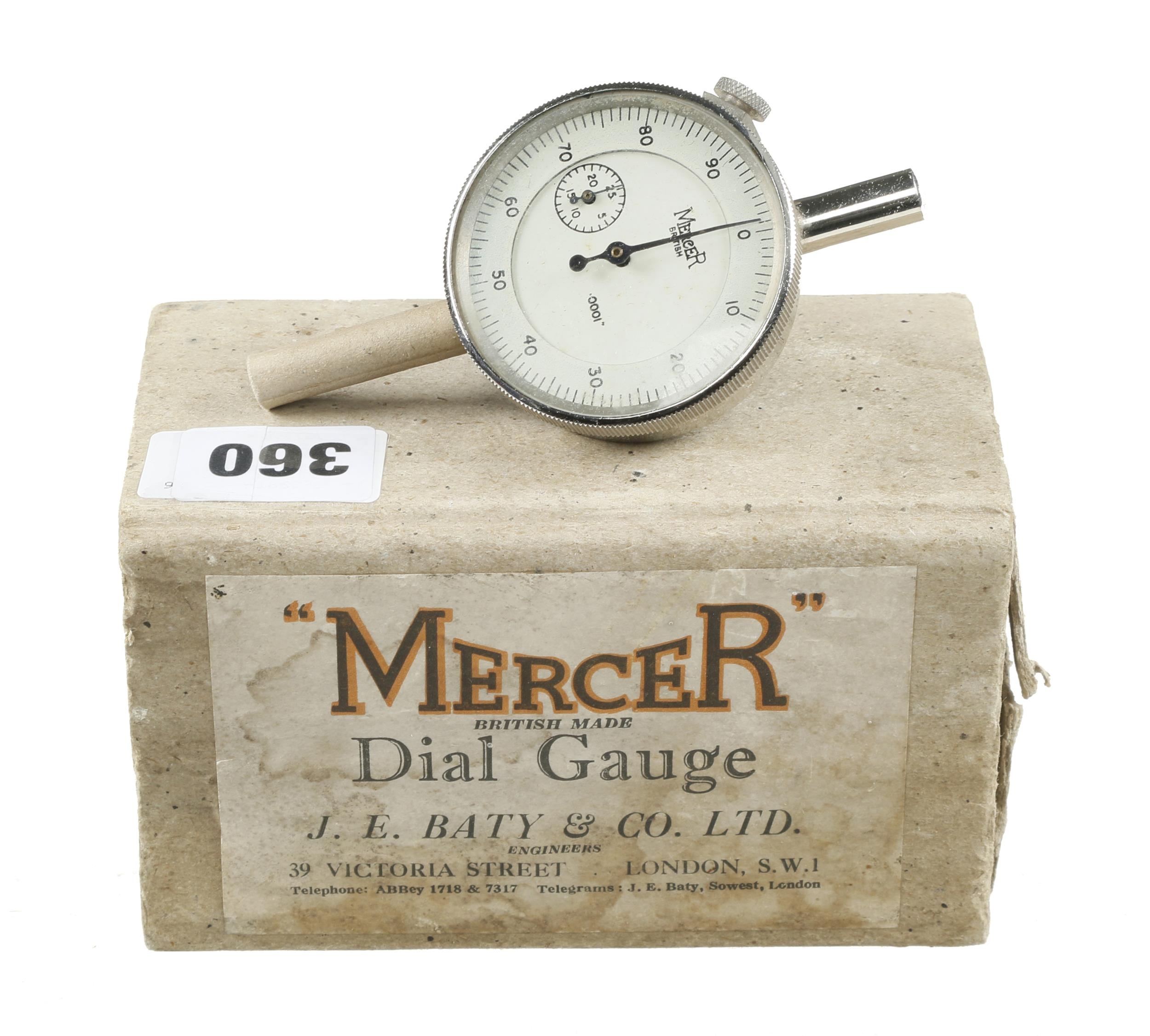 An unused MERCER Dial Gauge by J.E.BATTY & Co London in orig package F