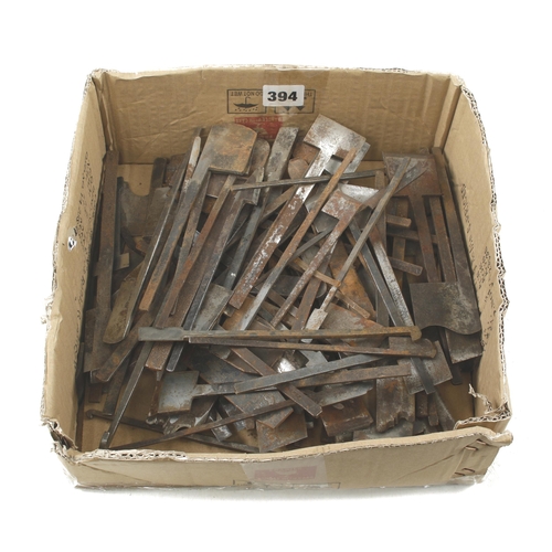 Numerous moulding planes irons G to G+
