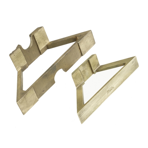 A brass mitre template by MARPLES and another G++