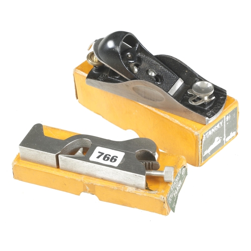 STANLEY Nos 92 rebate plane and a No 9 1/2 block plane both in orig ...