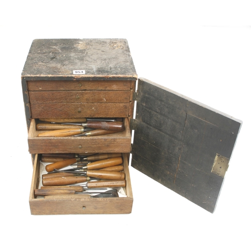 A good working set of 85 carving tools mainly by ADDIS in a lockable 6 ...