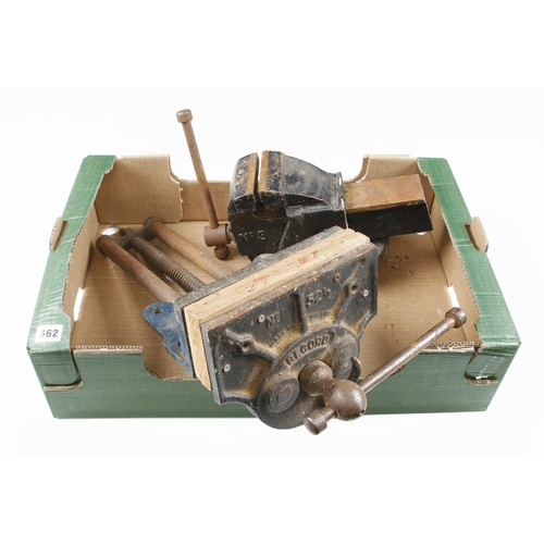 A RECORD No 3 engineer's vice and a No 52 1/2 carpenter's vice G