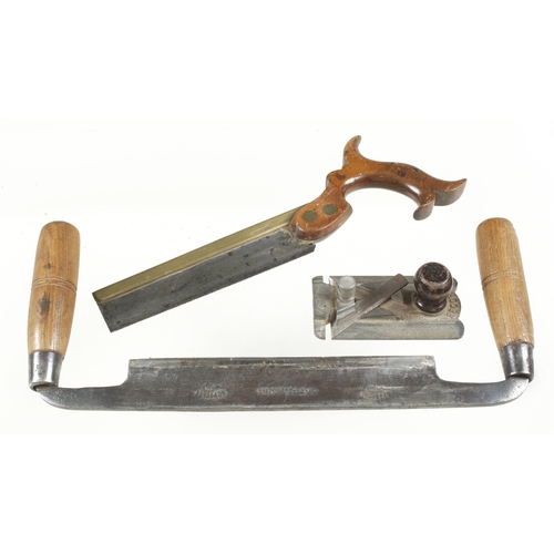 A RECORD No 2506 side rebate, drawknife and a dovetail saw (by ...