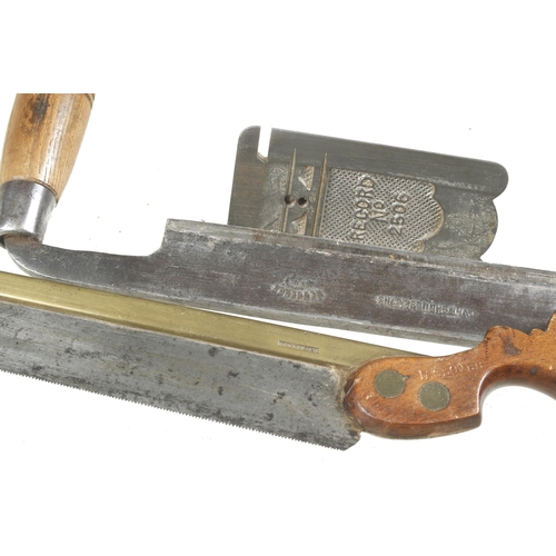 A RECORD No 2506 side rebate, drawknife and a dovetail saw (by ...