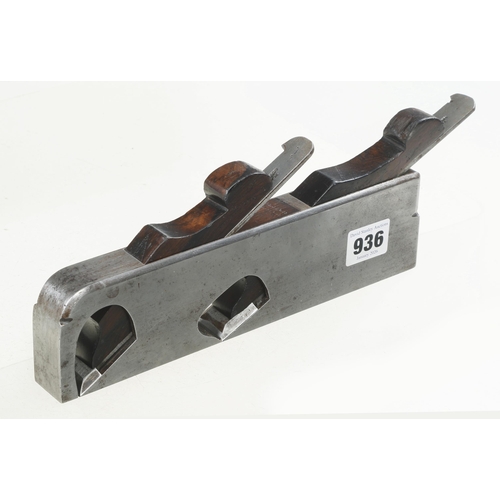 A rare twin iron d/t steel rebate plane by SPIERS Ayr c/w orig 1" Ward ...