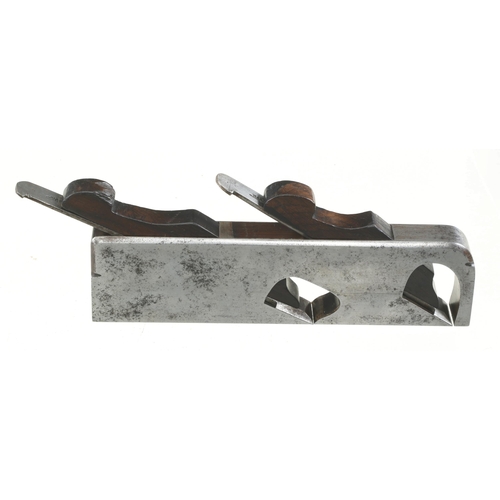 A rare twin iron d/t steel rebate plane by SPIERS Ayr c/w orig 1" Ward ...