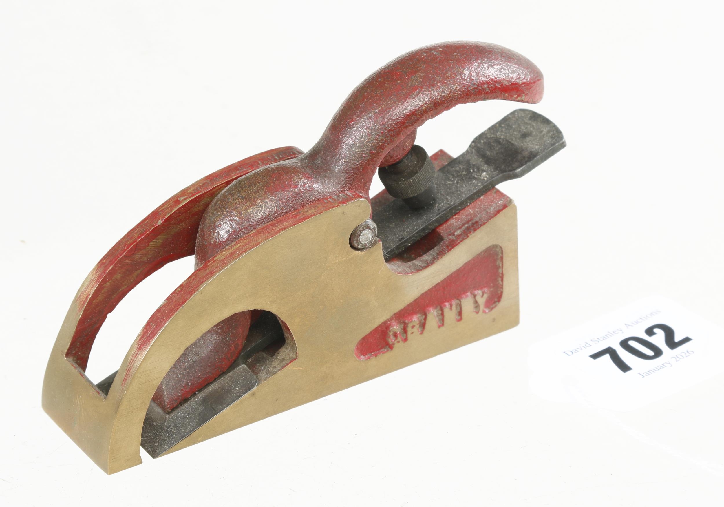 A brass bullnose plane by GRANBY G+
