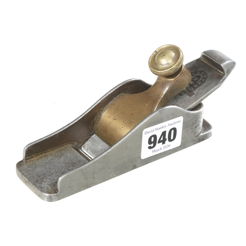 A 5" d/t steel thumb plane obviously by Spiers but not marked with orig ...