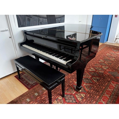 Steinway (c1985)A 6ft 2in Model A grand piano in a bright ebonised case ...