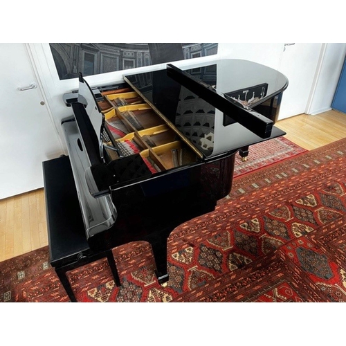 Steinway (c1985)A 6ft 2in Model A grand piano in a bright ebonised case ...