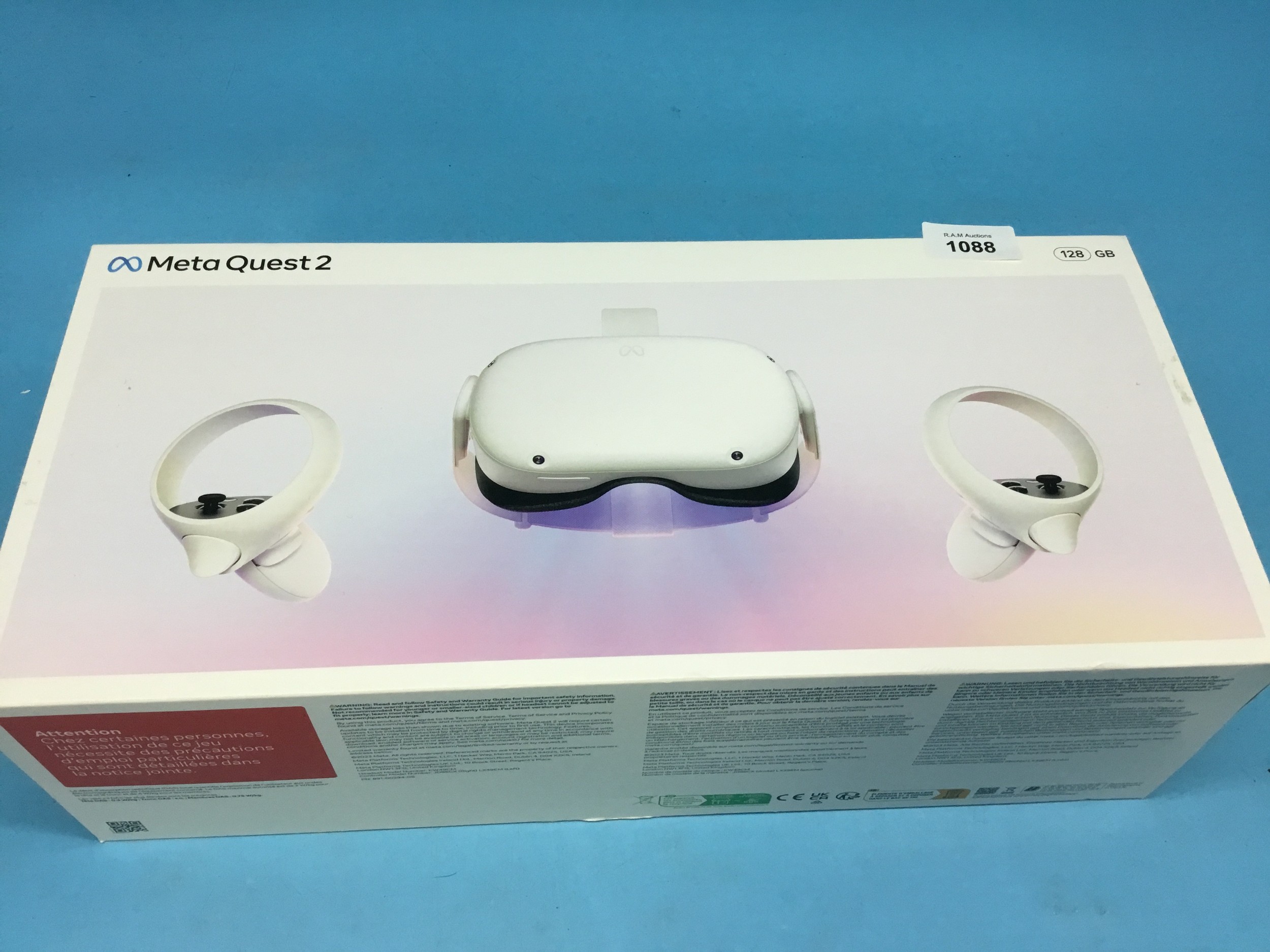 Metaquest 2 Virtual Reality Headset In Working Order Boxed and Cleared