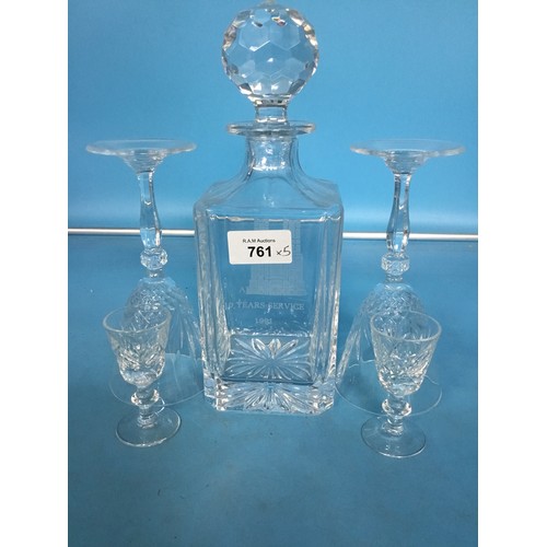 Abbey Life Decanter and 4 Glasses