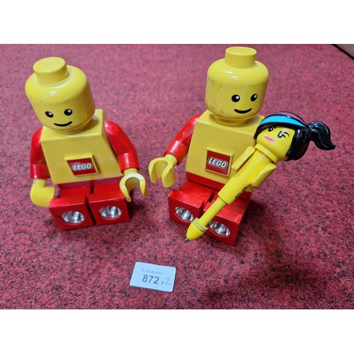 Vintage Lego Man Torches x2 and a Pen