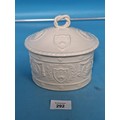 Authentic Leeds Ware Lidded Dish 6" x 5" Has Original Marks
