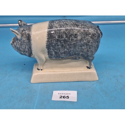 Vintage RYE Pottery Handmade Pig 6" x 5"