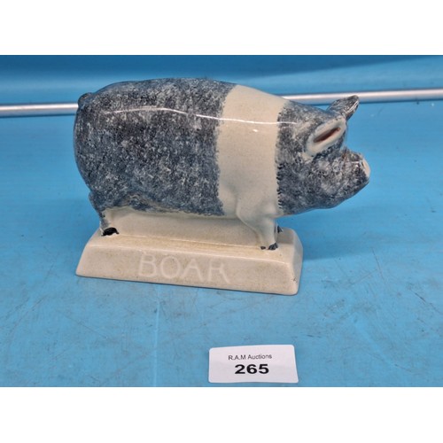 Vintage RYE Pottery Handmade Pig 6" x 5"