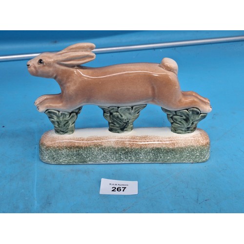 Vintage Handmade Rye Pottery Hare 8" x 5"