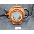 Super Rare Carlton Ware Divers Helmet Teapot With Trafalgar Scene