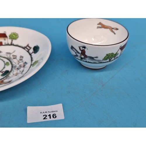 Hunting Scene Design Tray and Bowl