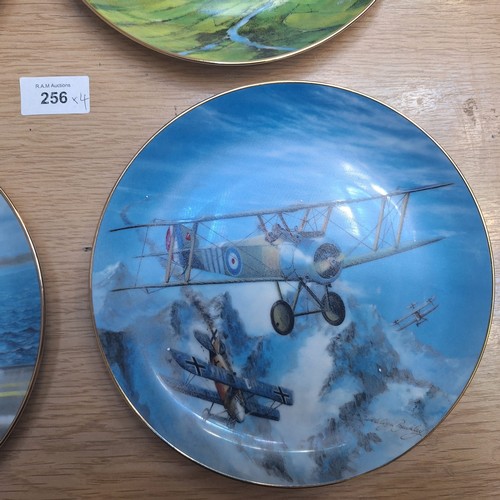RAF Association Plates x3 To Include Gloster Meteor, Sopwith Camel ...