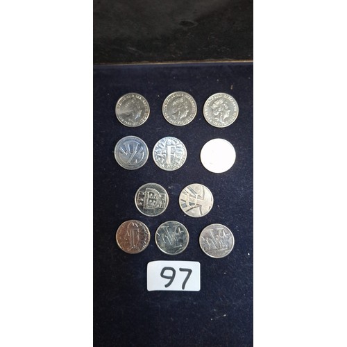 11 Alphabet 10p Coins