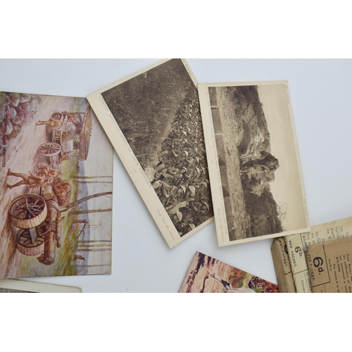 A collection of postcards to include WWI officially produced examples together with other First Worl