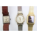 Three vintage wristwatches to include a Mirus example and two Sekonda ...