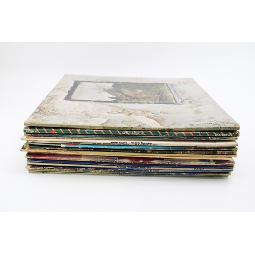 A collection of vinyl LP records to include Led Zeppelin Untitled album ...