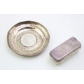 A continental silver pin dish with central silver coin, 71.3g, with a ...