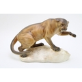 Beswick Puma on Rock 1702, 21cm tall, 30cm wide.