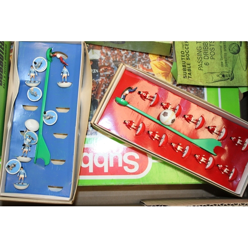 A collection of Subbuteo including an early 1980s set 60140 with 1970s ...