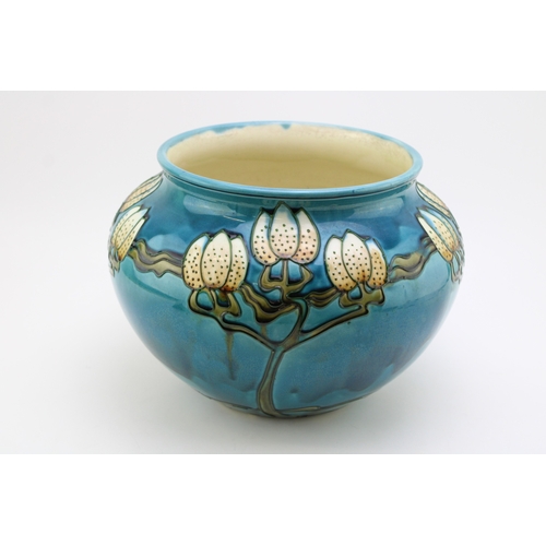 Minton Secessionist pottery jardiniere / planter, ovoid with inverted ...