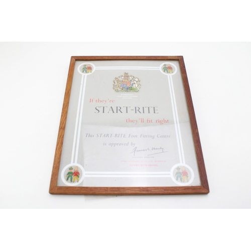 Framed START-RITE point of sale advertising shop card for children's ...