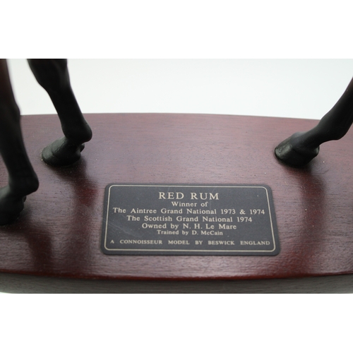 Beswick 'Red Rum' on plinth, a connoisseur model, 33cm tall.